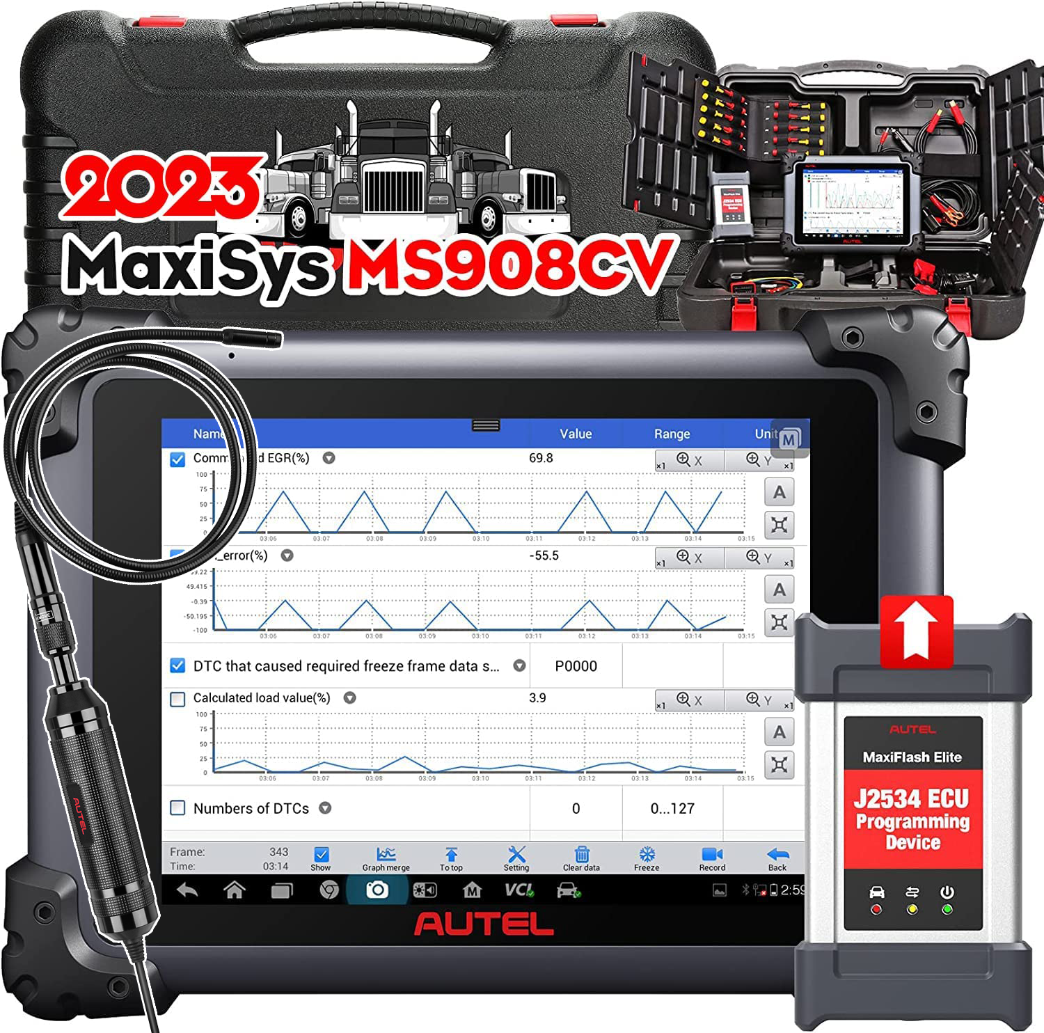 OBDPRICE.COM - Autel Maxisys CV MS908CV Heavy Duty Diagnostic Scanner ...