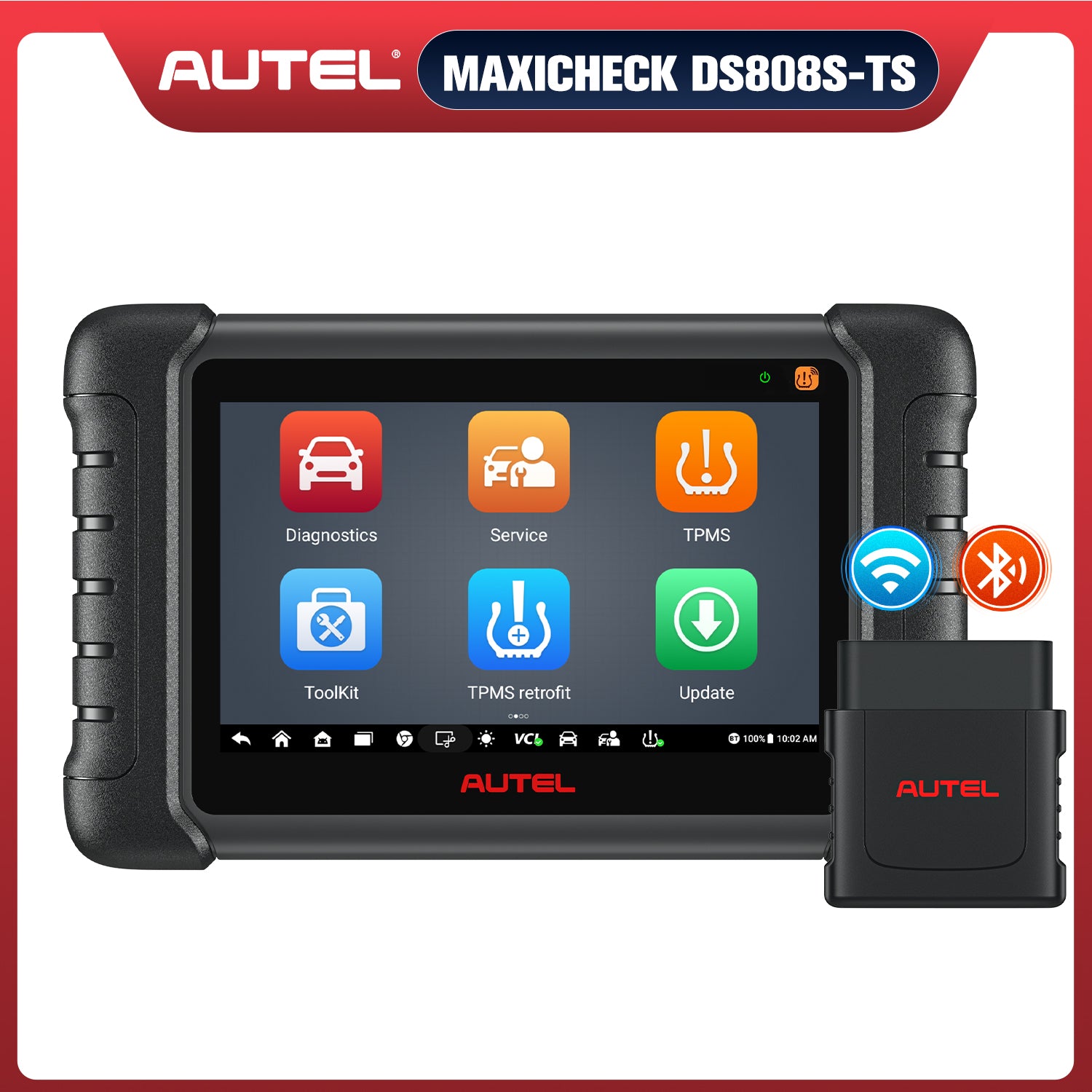 Autel MaxiPRO MP808BT Pro Wireless Diagnostic Scanner, Upgrade of ...